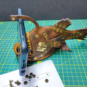 Monkfish Leather Pattern Steampunk Leather Fish Template PDF Phone ...