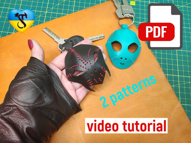 Aliens Leather Keychain Pattern Template Leather Download - Etsy