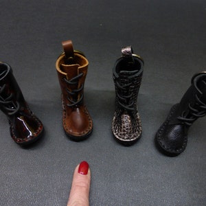 Leather Mini Boot Pattern PDF - Leather Key Pattern - Shoe Keychain ...