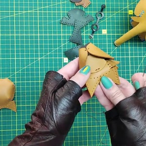 Leather Dog Pattern - PDF Leather Pattern - Backpack Keychain Template ...