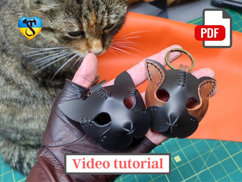 Leather Cat Pattern PDF Leather Key Template Beginners - Etsy