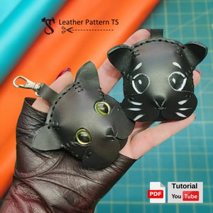 Leather Cat Pattern PDF Leather Key Template Leather Pattern Backpack ...