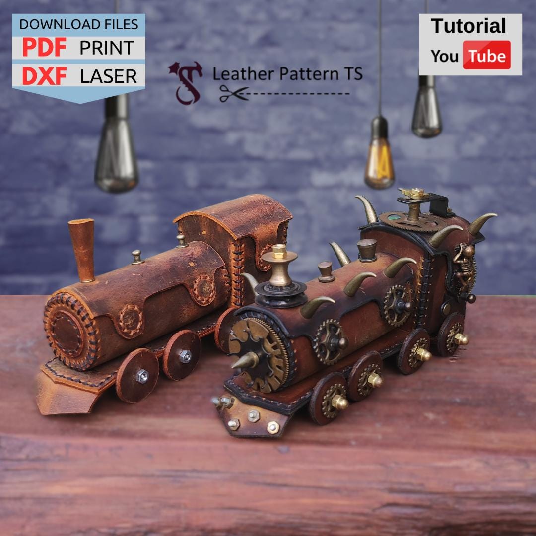 Leather Steam Locomotive Pattern - Steampunk Leather Pattern PDF ...
