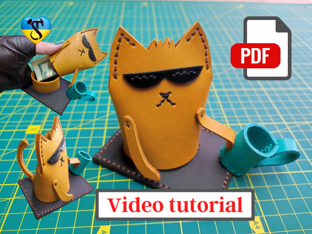 Leather Cat Jewelry Box Pattern Leather Pattern PDF - Etsy