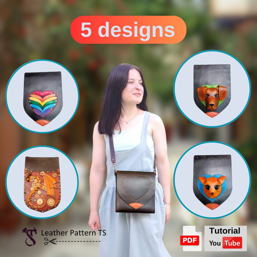 Transformer Leather Bag Pattern Set – 5 Interchangeable Designs (PDF ...
