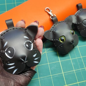 Leather Cat Pattern PDF - Leather Key Template - Leather Pattern ...