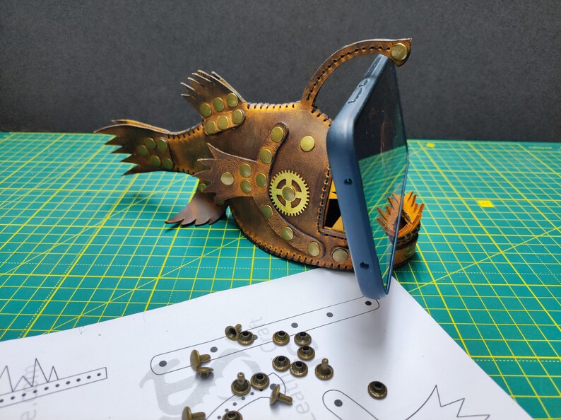 Monkfish Leather Pattern Steampunk Leather Fish Template PDF - Etsy