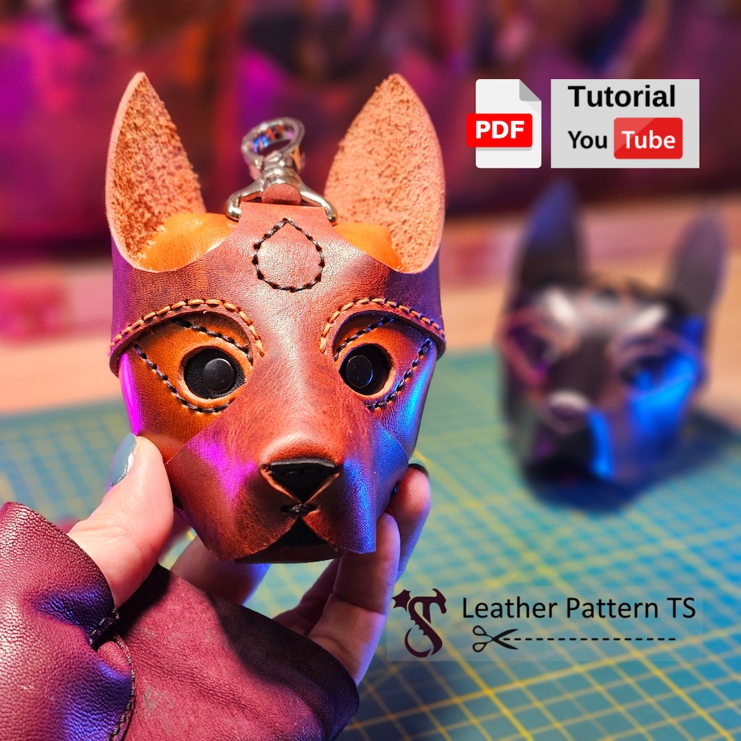 Leather Dog Wallet Mini Pattern PDF Leather Wallet Template Leather ...