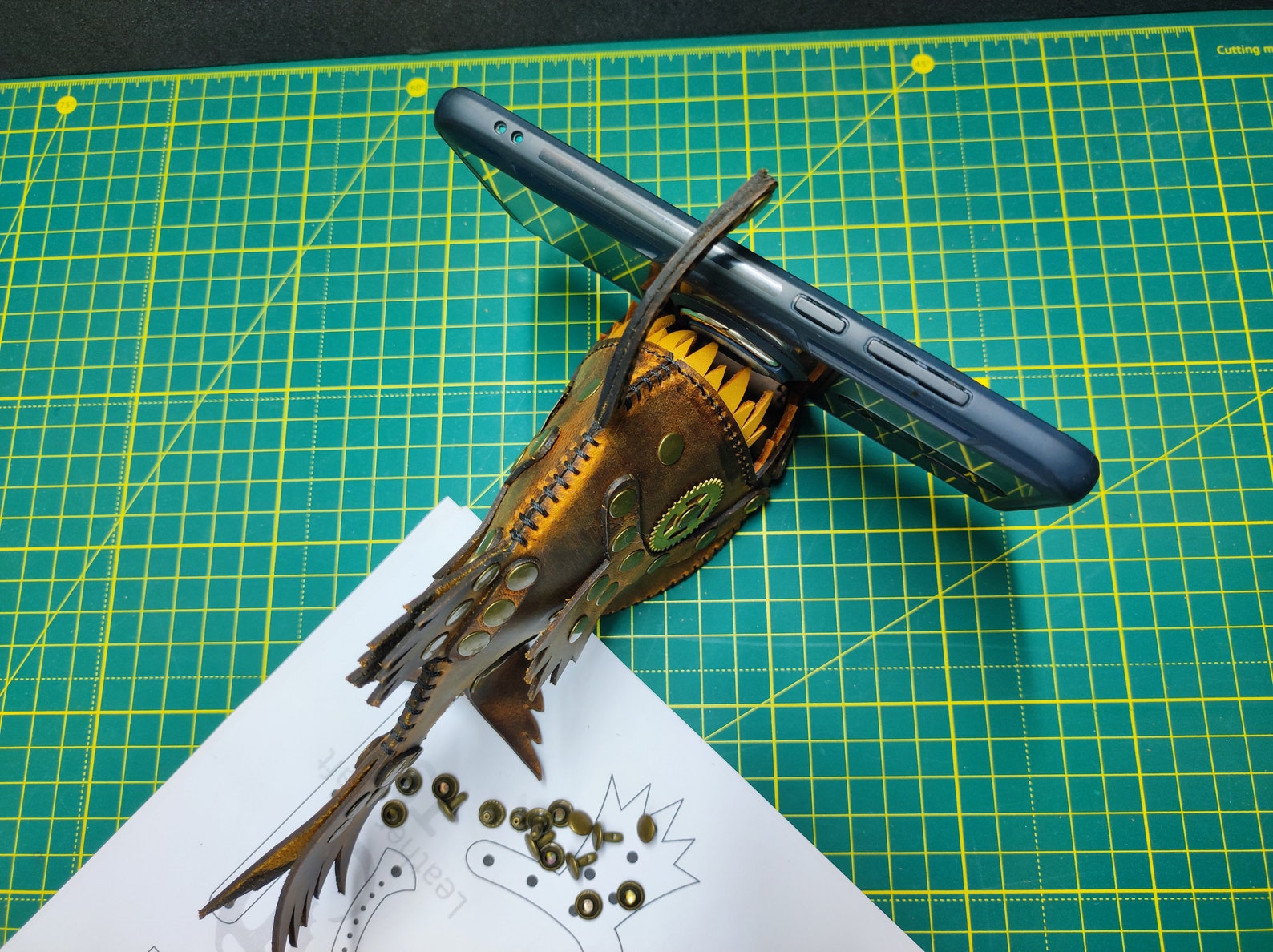 Monkfish Leather Pattern Steampunk Leather Fish Template PDF - Etsy