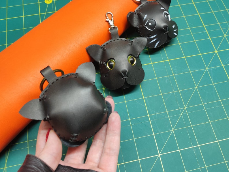 Leather Cat Pattern PDF Leather Key Template Leather - Etsy