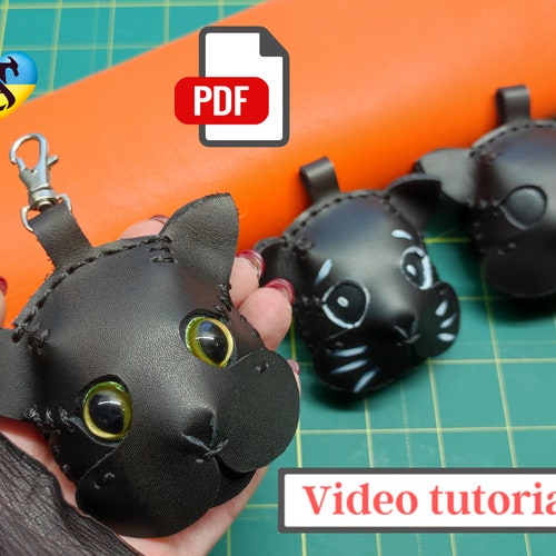 Leather Cat Pattern PDF Leather Key Template Beginners - Etsy