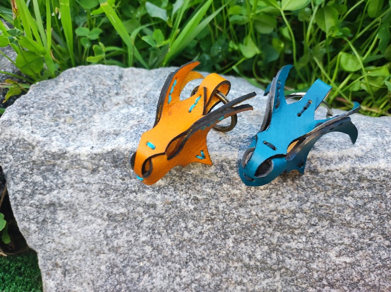 Leather Dragon Keychain Pattern Template Pattern PDF - Etsy