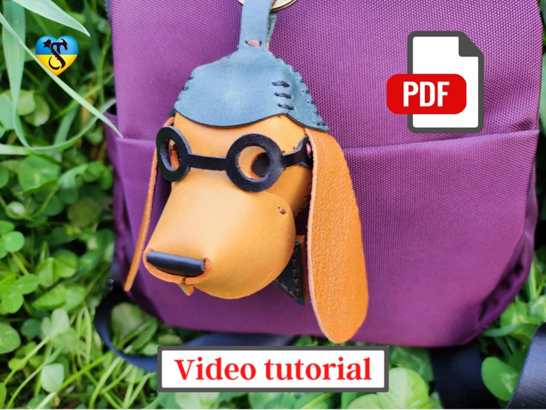 Leather Dog Pattern PDF Leather Pattern Backpack Keychain - Etsy