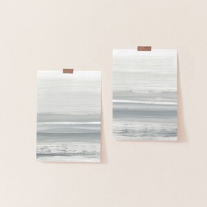 Grey Painting Set of 2, Abstract Watercolor Wall Art, PRINTABLE Art ...