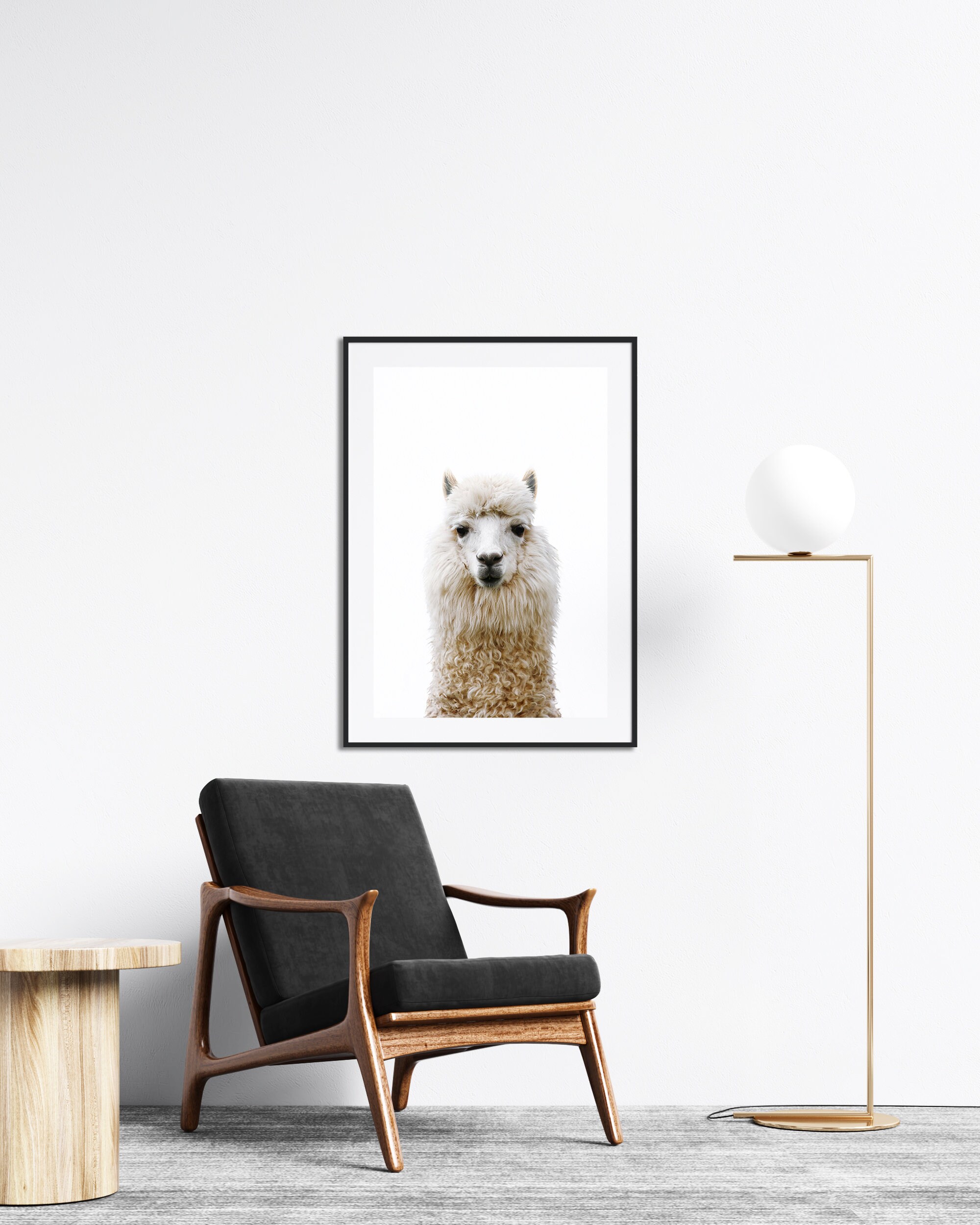 Llama Print Alpaca Art INSTANT DOWNLOAD Modern Minimalist | Etsy