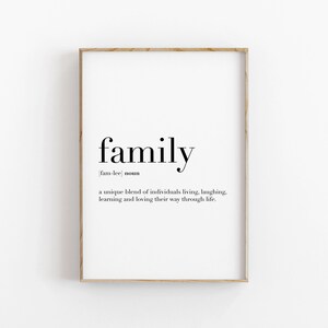 Family Definition Quote Printable Typography Art INSTANT | Etsy