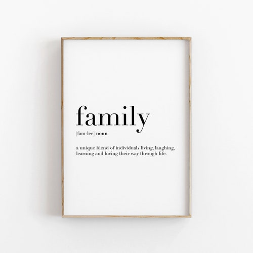 Family Quote Wall Decor Minimal Print Typography Poster - Etsy