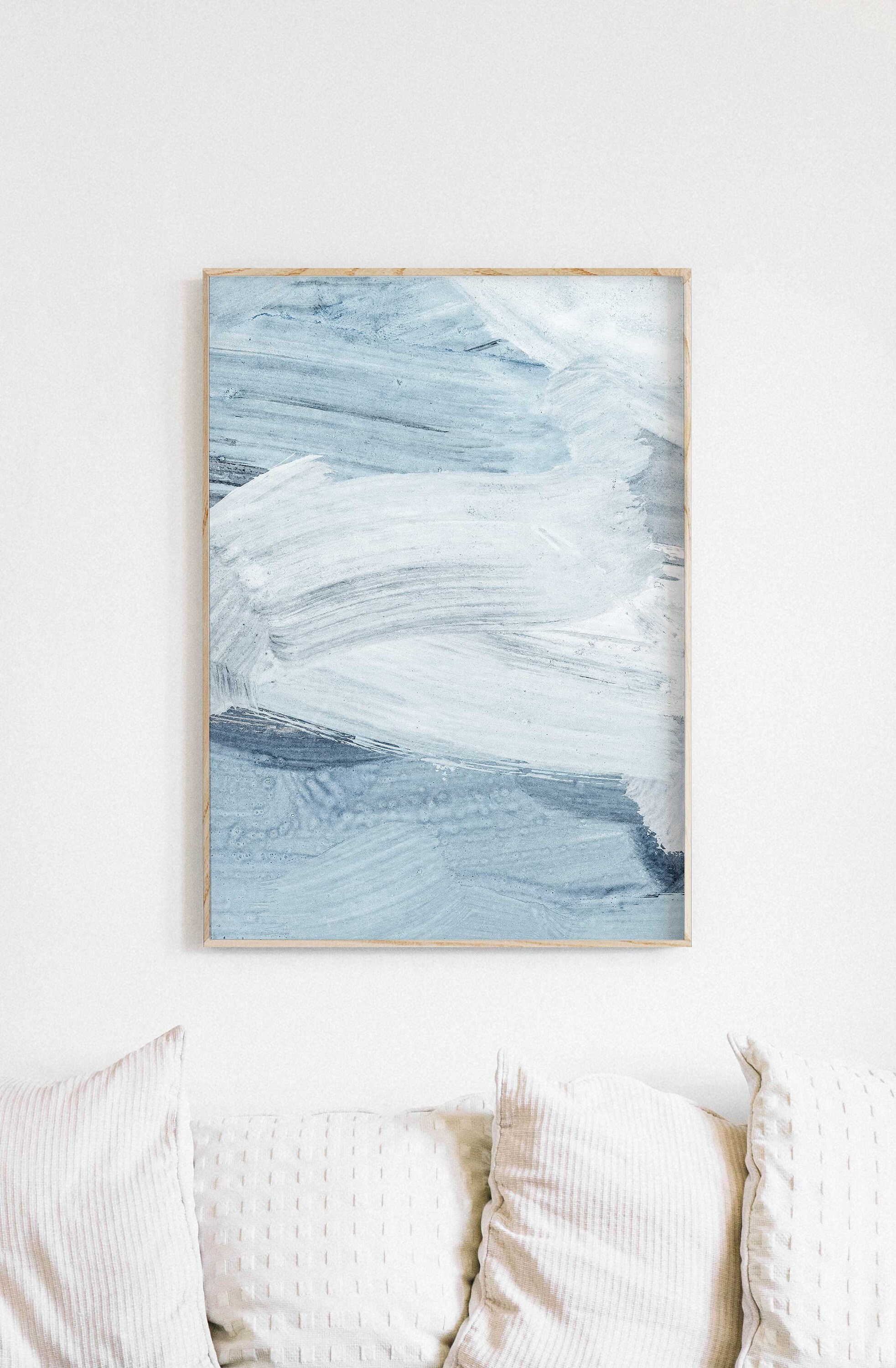 Blue Painting Set of 2 Abstract Print Printable Art INSTANT | Etsy