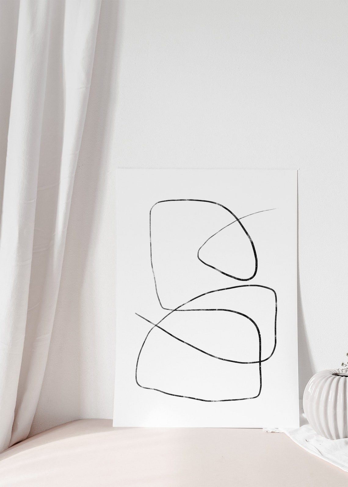 Abstract Print Line Drawing Print Printable Art INSTANT - Etsy