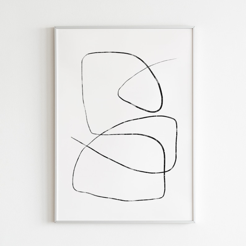 Abstract Print Line Drawing Print Printable Art INSTANT | Etsy