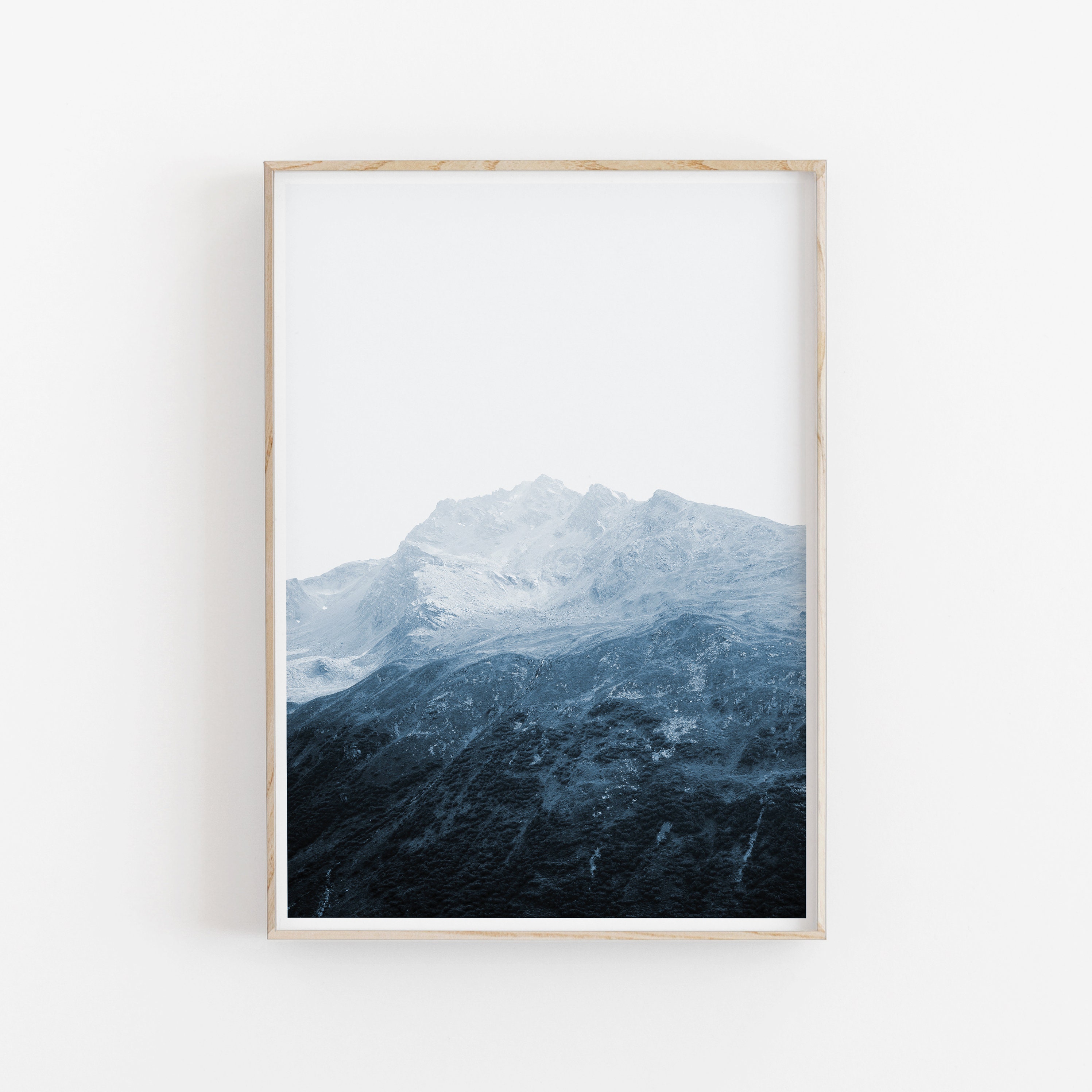 Indigo Mountain Print Set of 3 Nature Print Printable Art - Etsy Canada