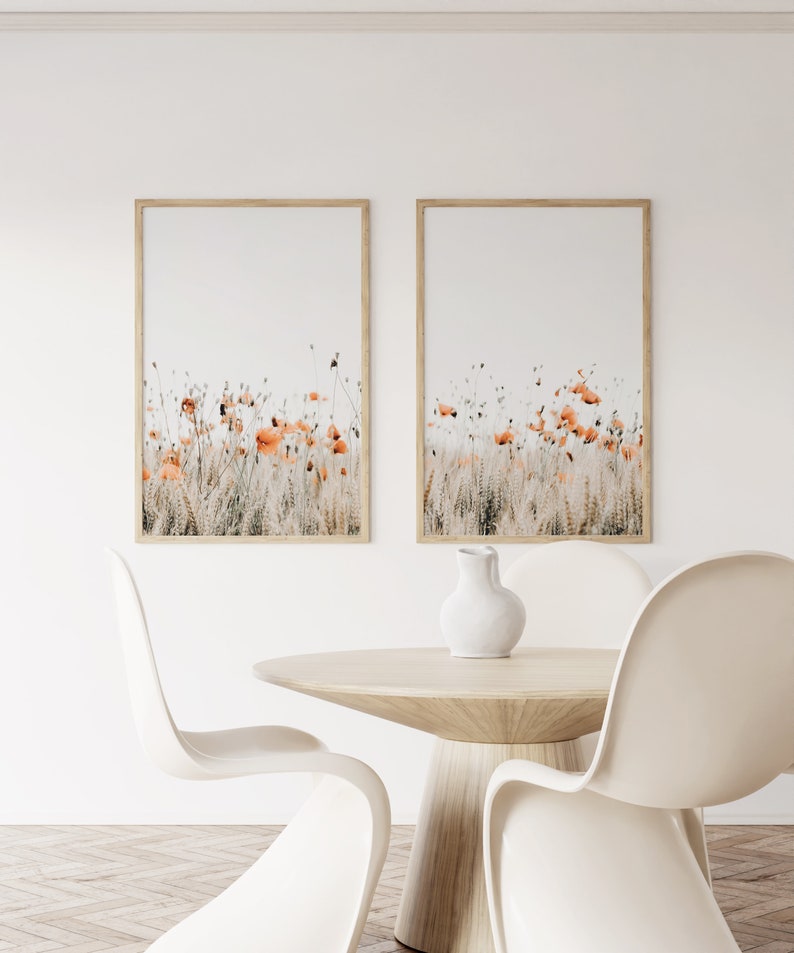 Poppies Print Set of 2 Botanical Print Printable Art - Etsy