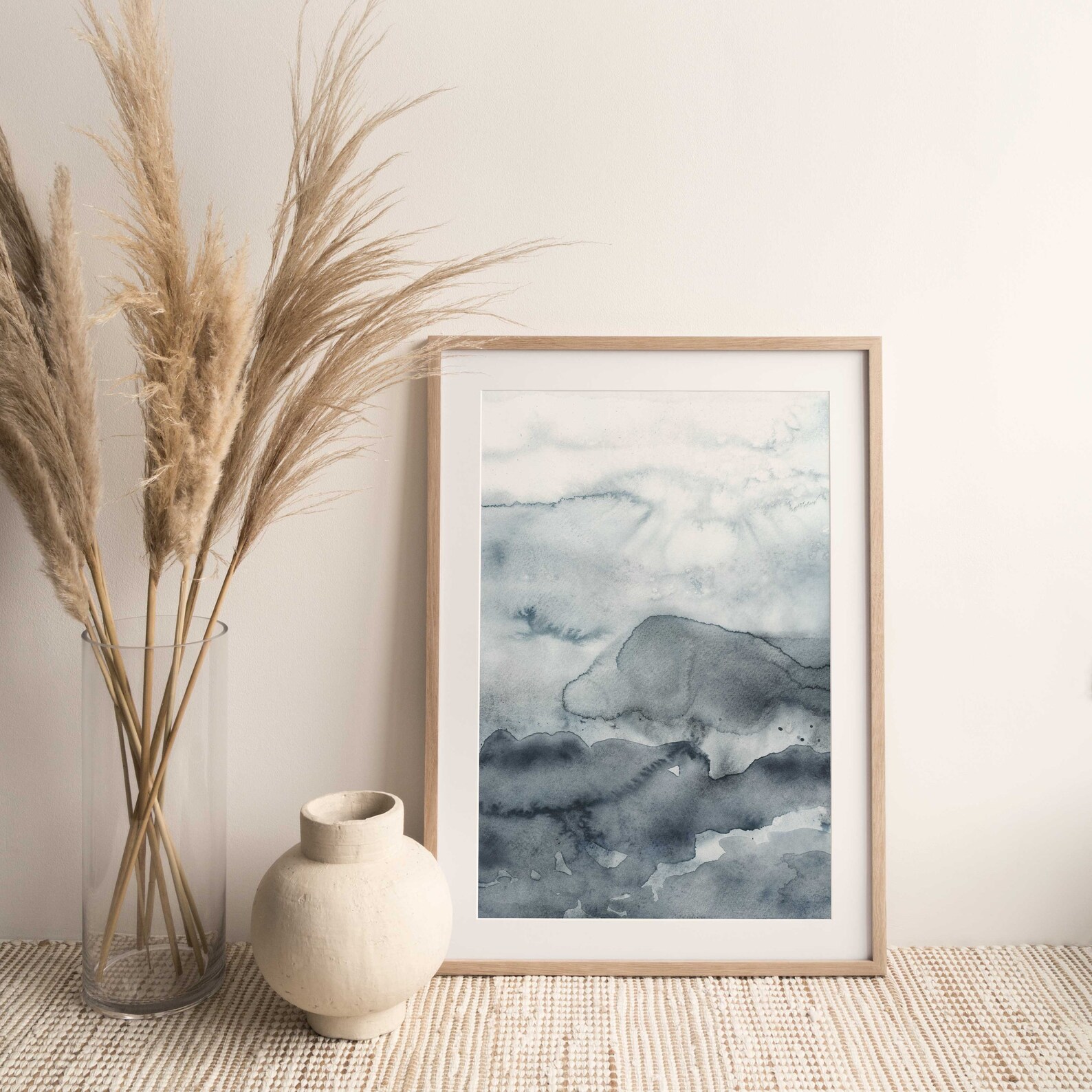 Blue Watercolor Painting Abstract Watercolor Print Printable - Etsy