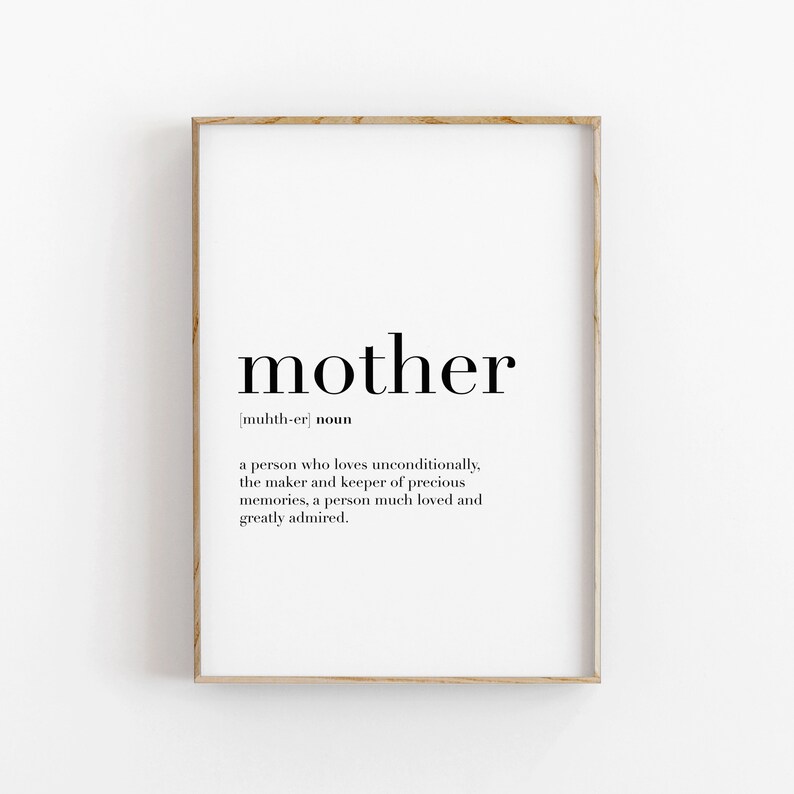 Mother Definition Quote Printable Typography Art INSTANT - Etsy