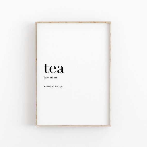 Tea Definition Quote Printable Typography Art INSTANT | Etsy