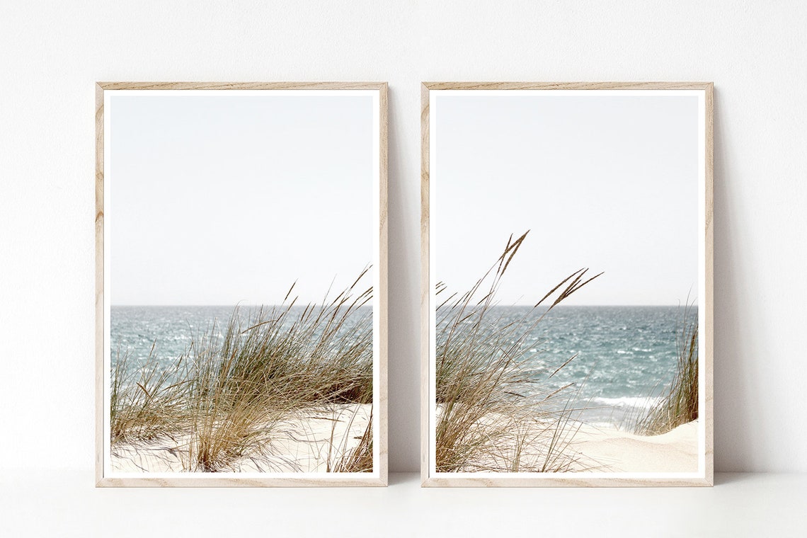 Beach Print Set of 2 Instant Art INSTANT DOWNLOAD Modern | Etsy