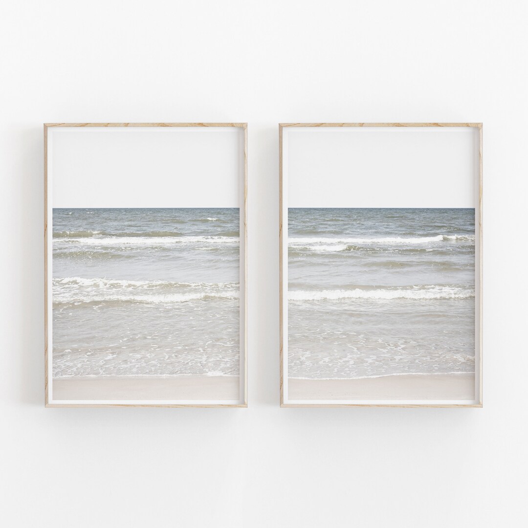 Beach Print Set of 2, Instant Art, INSTANT DOWNLOAD, Modern Minimalist ...