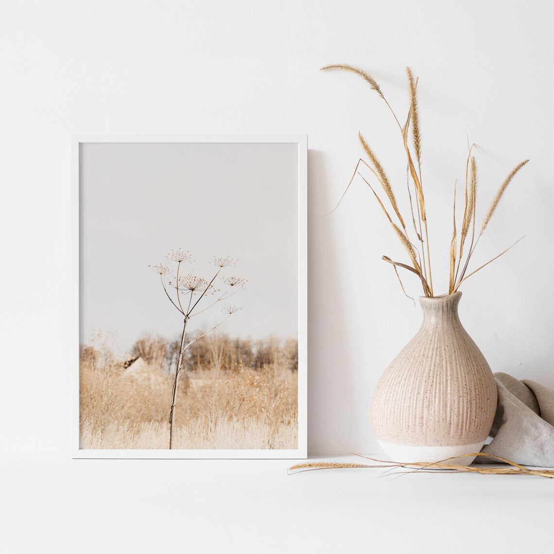Botanical Print Dried Grass Art Farmhouse Art Modern - Etsy