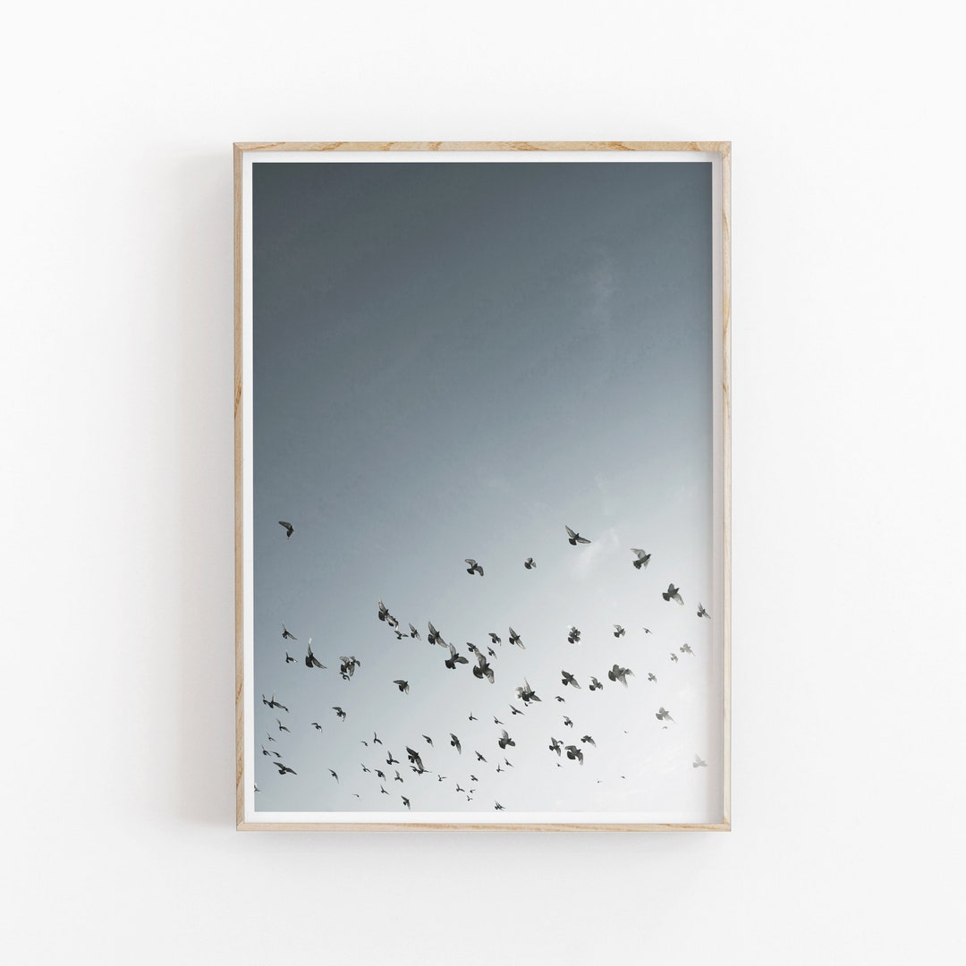 Blue Sky Print, Instant Art, INSTANT DOWNLOAD, Modern Minimalist Poster ...