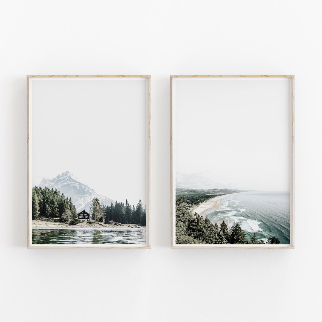Nature Print Set of 2, Landscape Wall Art, PRINTABLE Art, Photography ...