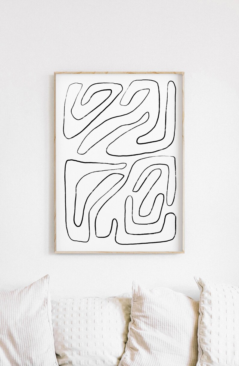 Abstract Print Black Ink Print Printable Art INSTANT - Etsy