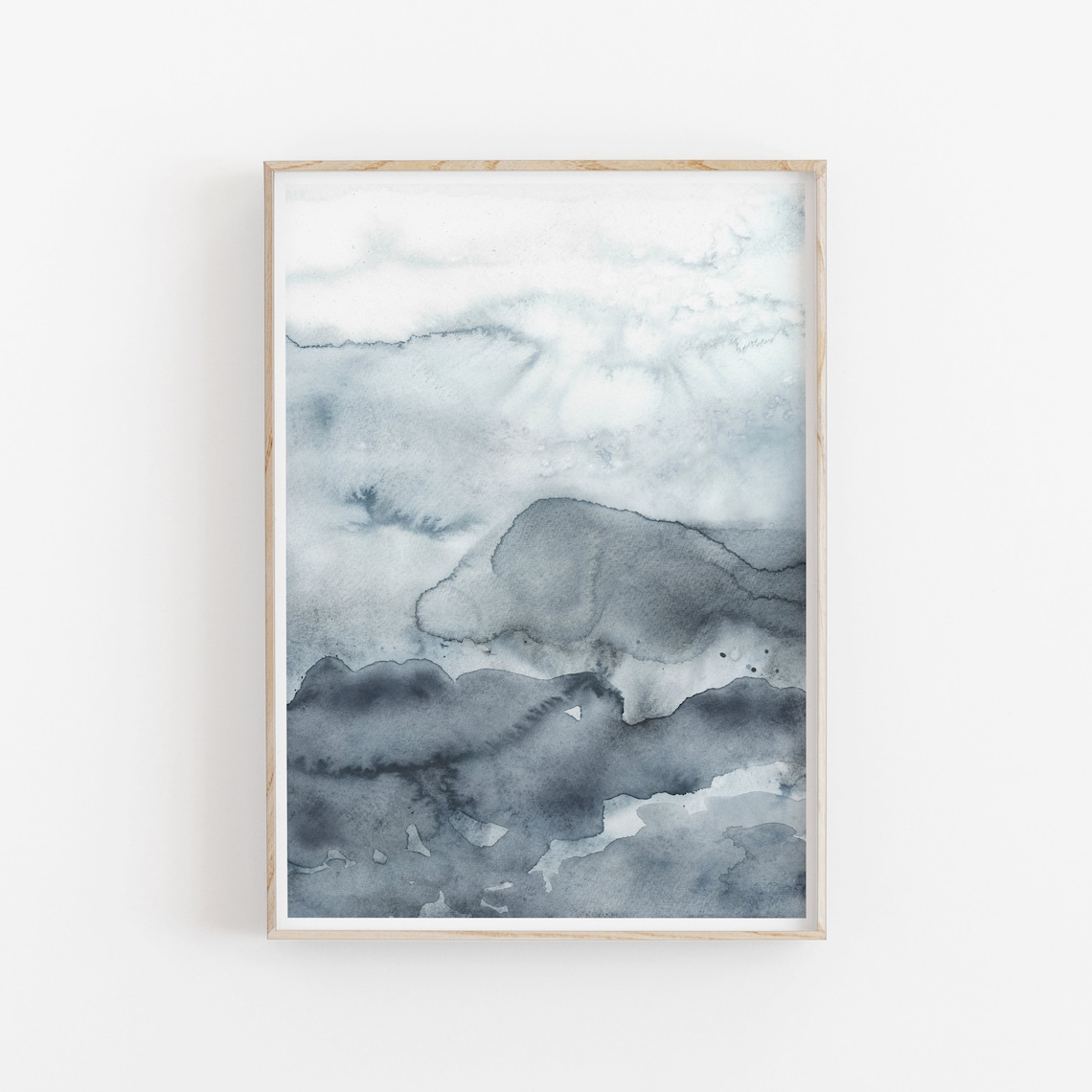 Blue Watercolor Painting Abstract Watercolor Print Printable - Etsy