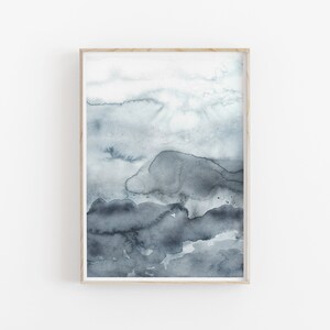 Blue Watercolor Painting, Abstract Watercolor Wall Art, PRINTABLE Art ...