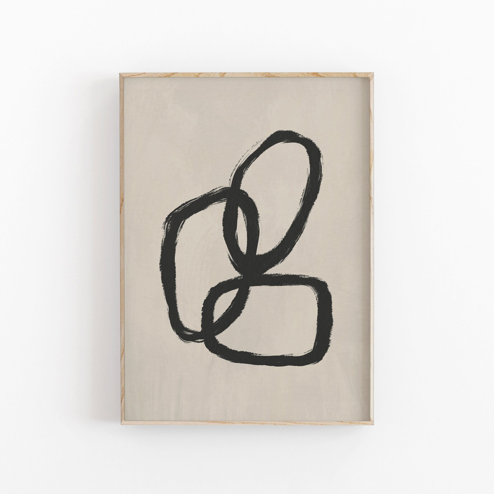 Abstract Art Set of 2 Line Drawing Abstract Print Printable | Etsy