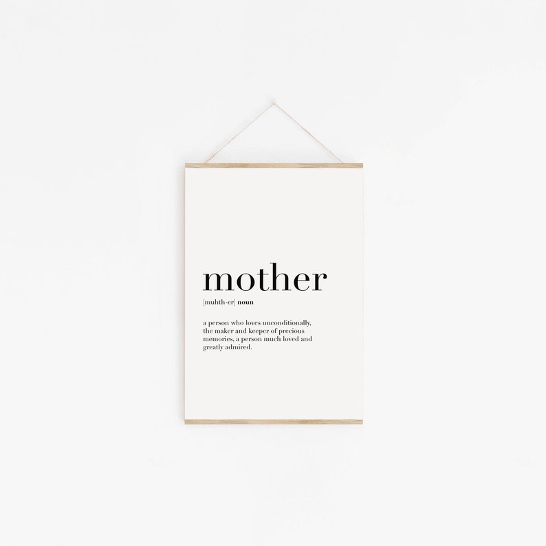 Mother Definition Quote Printable Typography Art INSTANT - Etsy