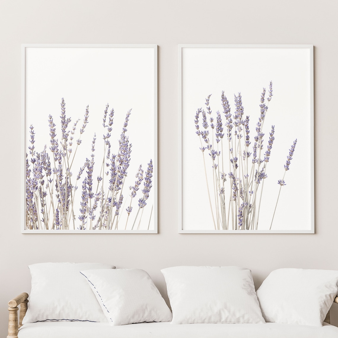Lavender Print Set of 2 Botanical Print Printable Art | Etsy