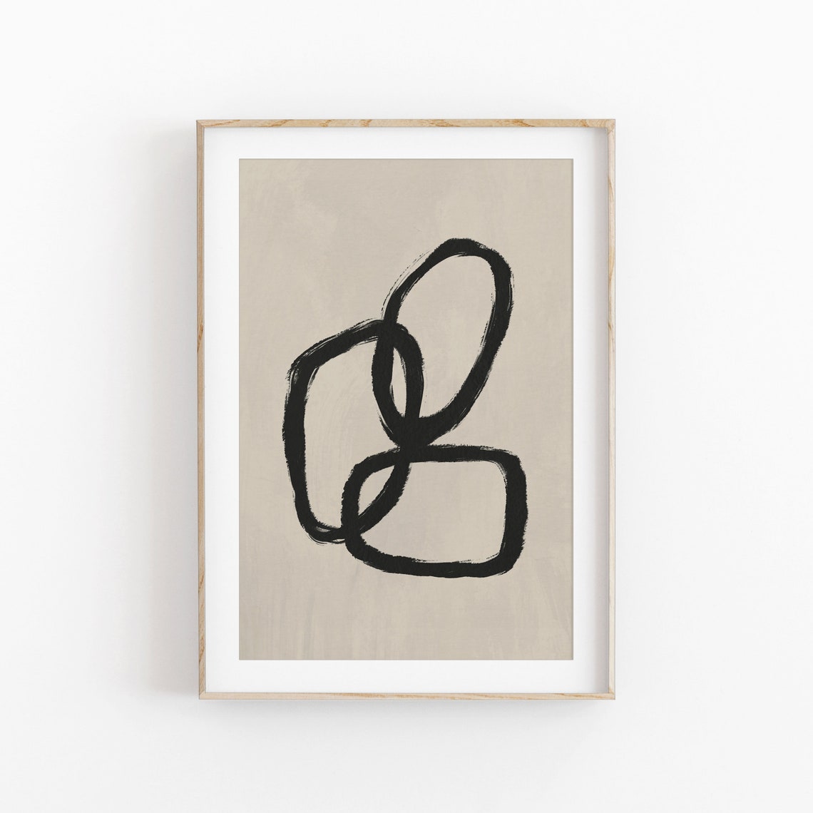 Abstract Art Set of 2 Line Drawing Abstract Print Printable | Etsy