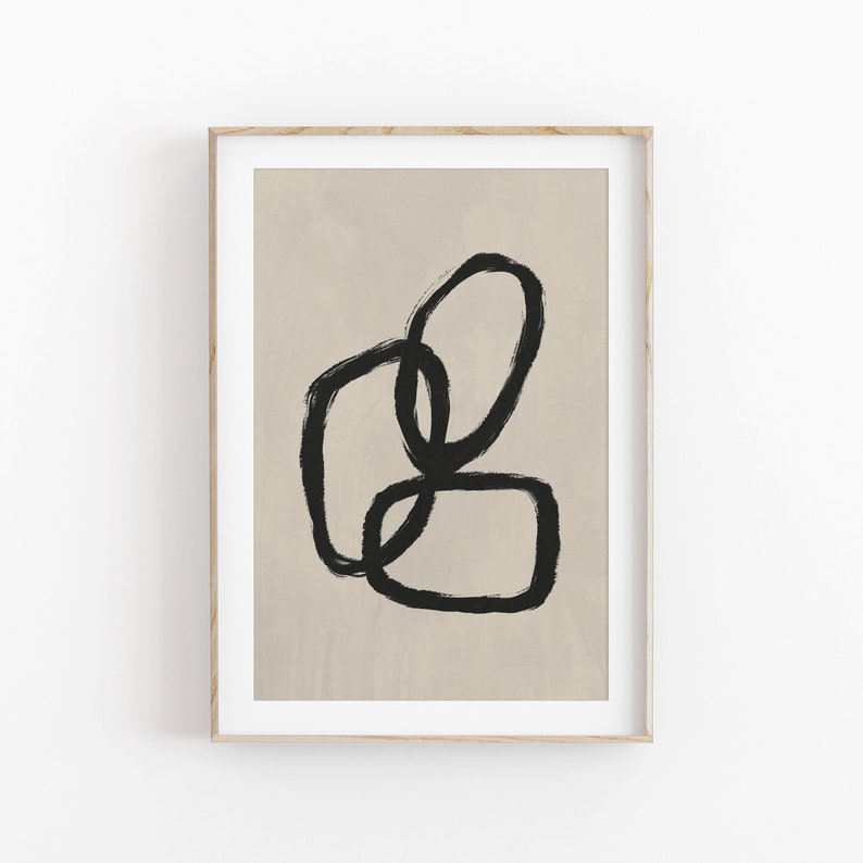 Abstract Art Set of 2 Line Drawing Abstract Print Printable | Etsy