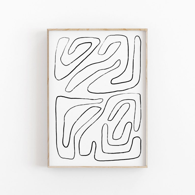 Abstract Print Black Ink Print Printable Art INSTANT - Etsy
