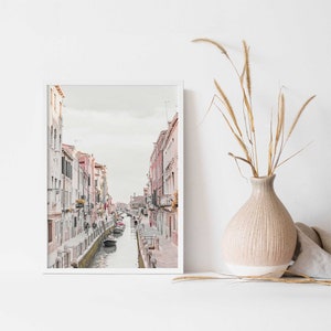 Pink Venice Print Set of 3, Italy City Print, Wall Art, PRINTABLE Art ...