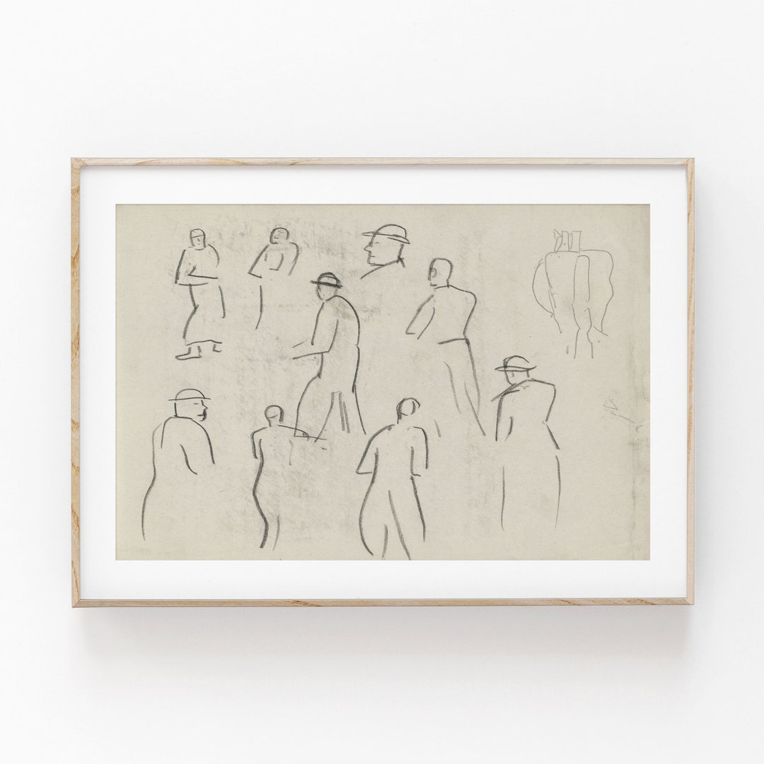 Figurative Drawing, Line Art, Sketch Line Art, Vintage Drawing, Man ...