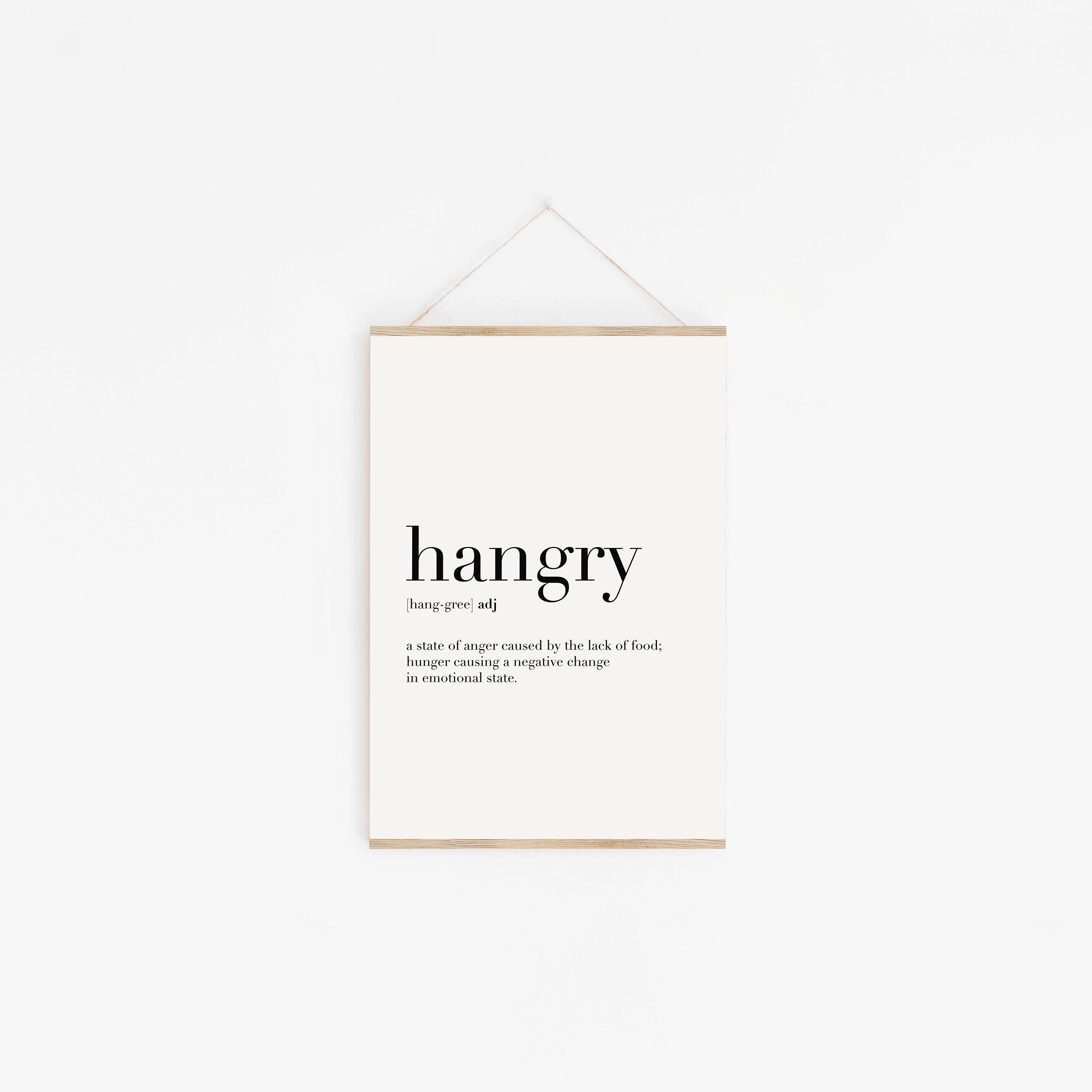 Hangry Definition Quote Printable Typography Art INSTANT | Etsy