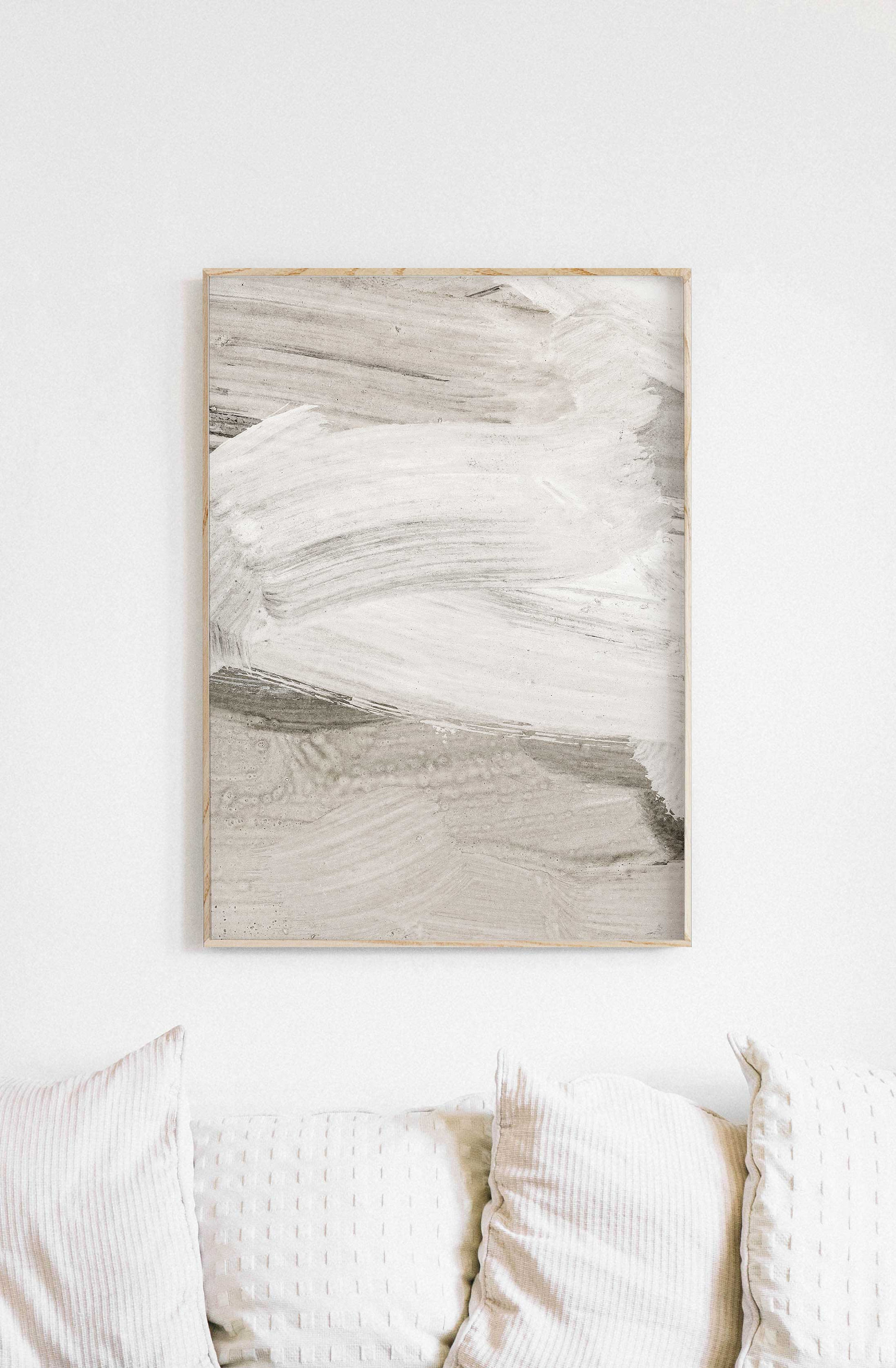 Beige Painting Set of 2 Abstract Print Minimalist Art - Etsy UK