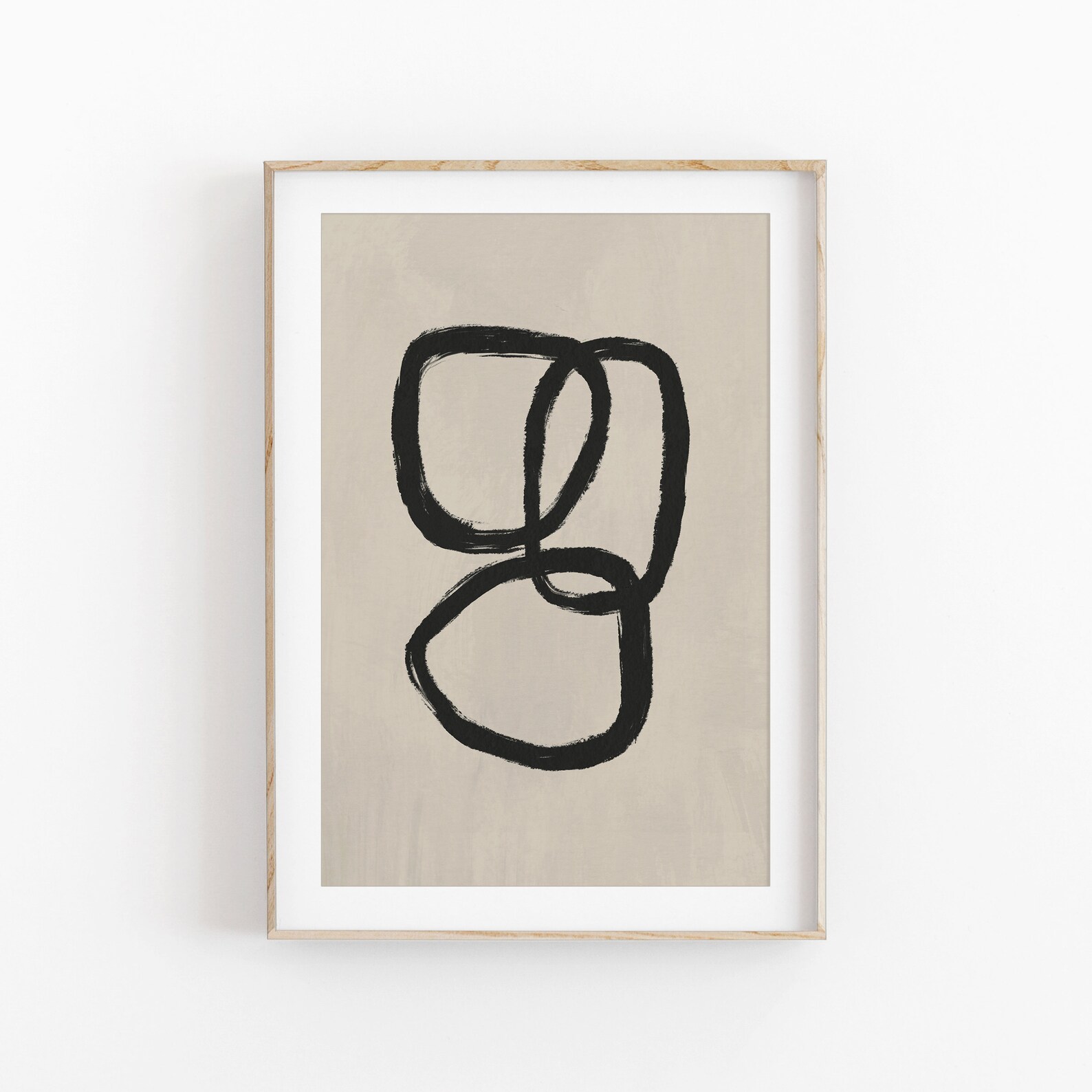 Abstract Art Set of 2 Line Drawing Abstract Print Printable | Etsy