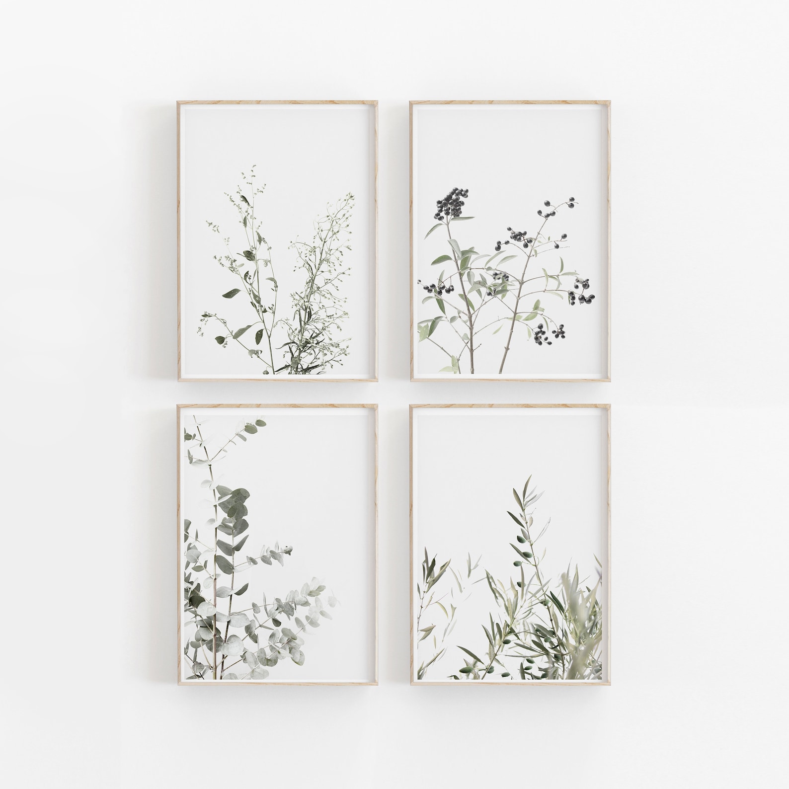 Botanical Print Set of 4 Botanical Print Printable Art | Etsy