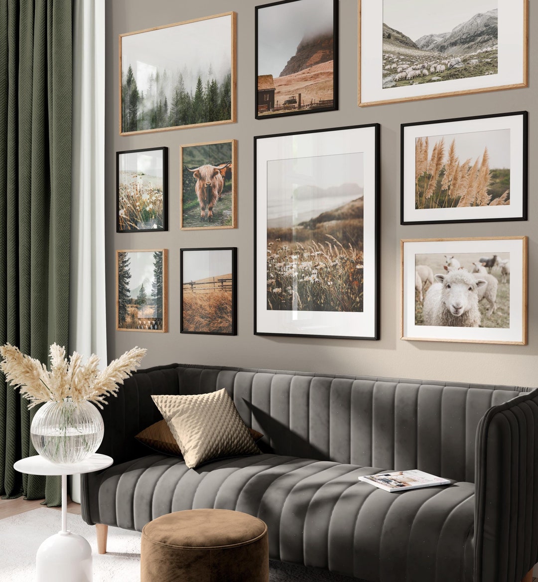 Nordic Farm Gallery Wall Print Set of 10, Farmhouse Wall Art, PRINTABLE ...